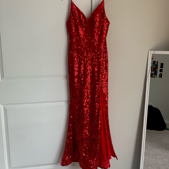 Dresses | Sparkly Red Prom Dress Pretty Small Size And From Country ...
